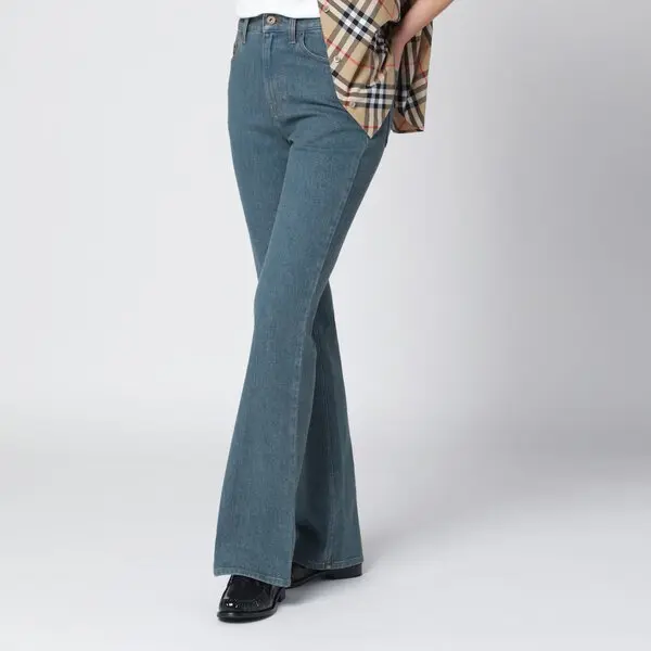 Burberry Mid-rise Jeans With Check Pocket - Blue