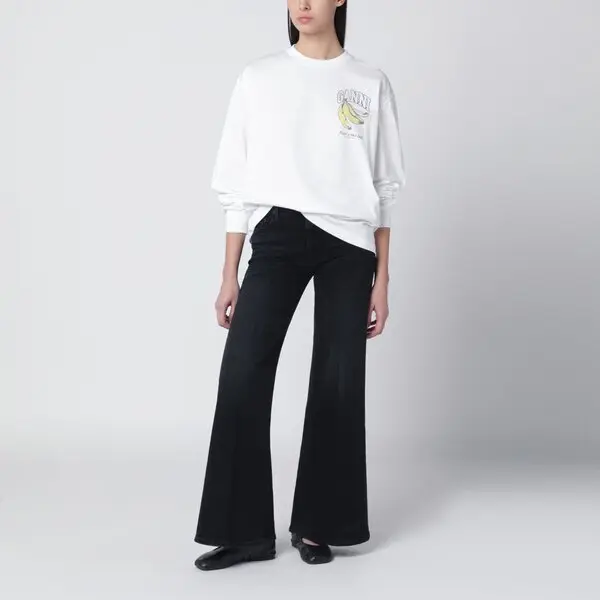 GANNI Logo Print Knit Top