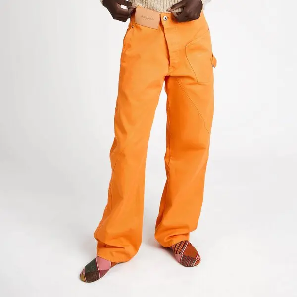 JW Anderson Bright Twisted Denim Jeans - Orange