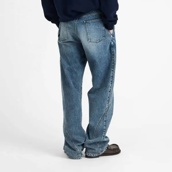 JW Anderson Mid-rise Twisted Denim Jeans - Blue