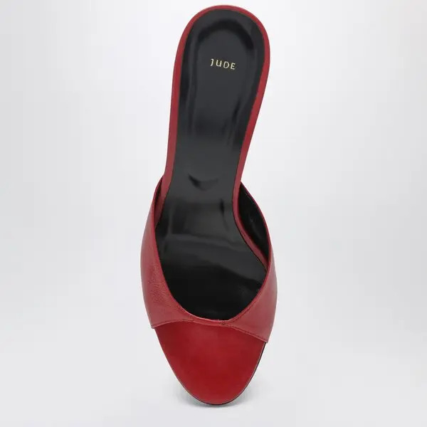 JUDE Haze Leather Mules - Red