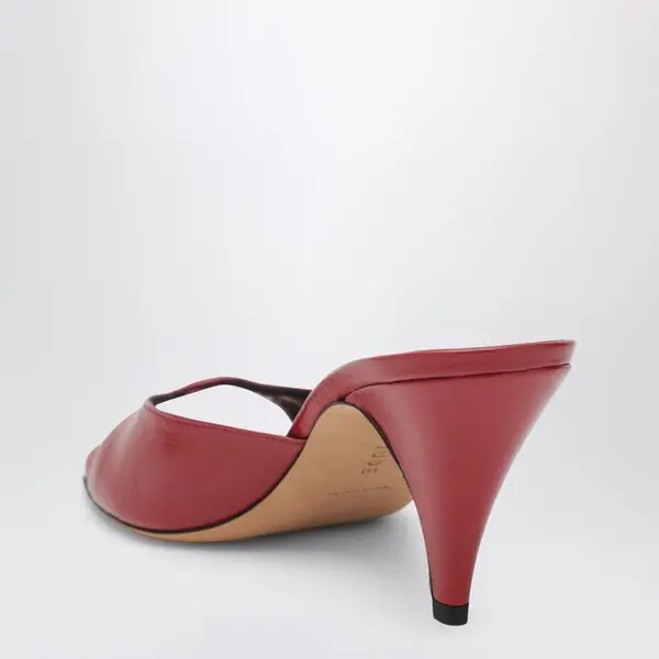 JUDE Haze Leather Mules - Red