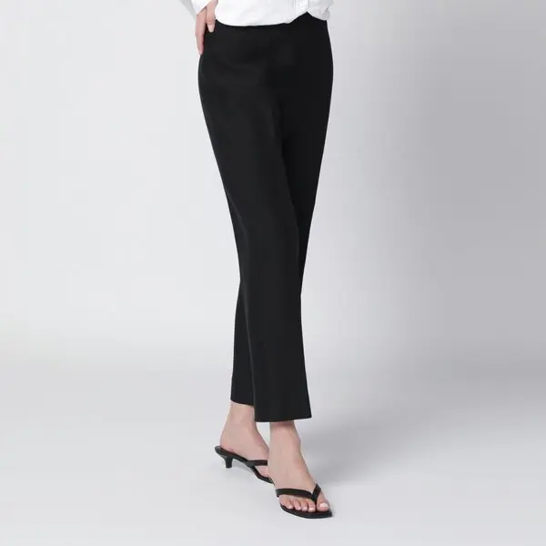 TOTEME Wool And Silk Trousers - Black