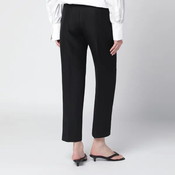 TOTEME Wool And Silk Trousers - Black