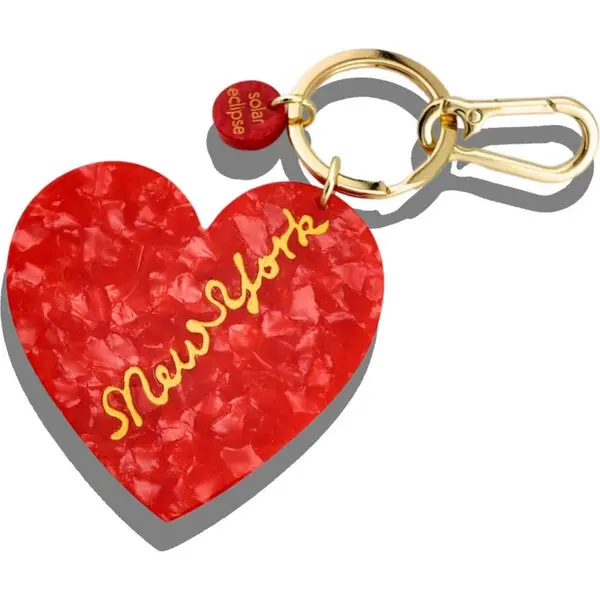 SOLAR ECLIPSE New York Heart Key Chain - Red