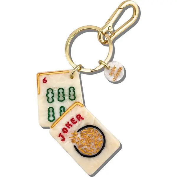 SOLAR ECLIPSE Mahjong Key Chain - Beige