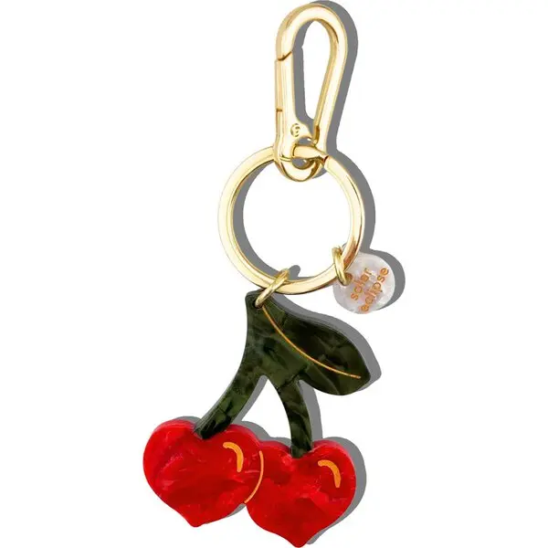 SOLAR ECLIPSE Cherry Hearts Key Chain - Red