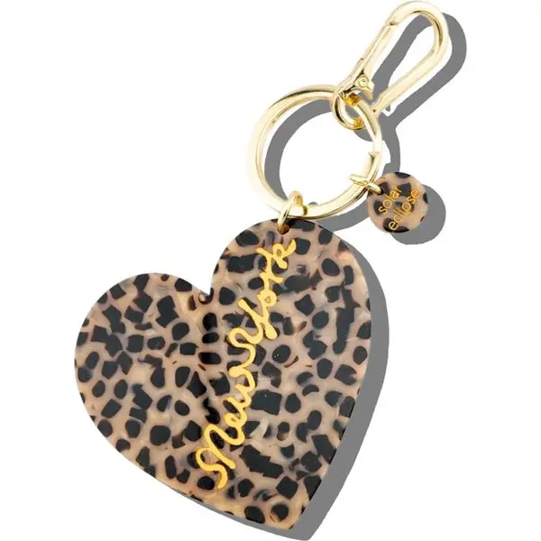 SOLAR ECLIPSE New York Heart Key Chain - Brown