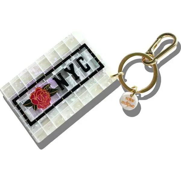 SOLAR ECLIPSE Nyc Subway Key Chain - White
