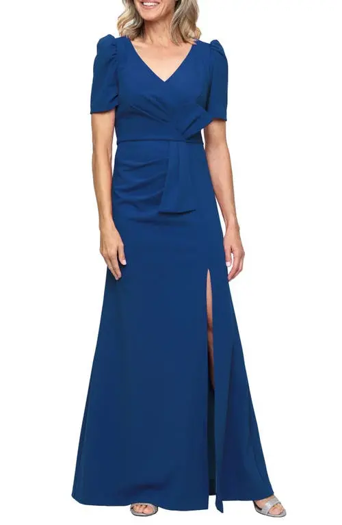 Alex Evenings Stretch Crepe A-line Gown
