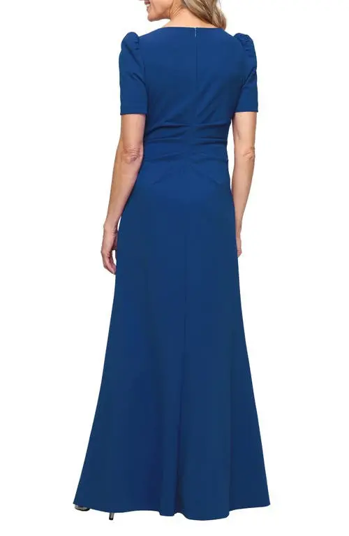 Alex Evenings Stretch Crepe A-line Gown