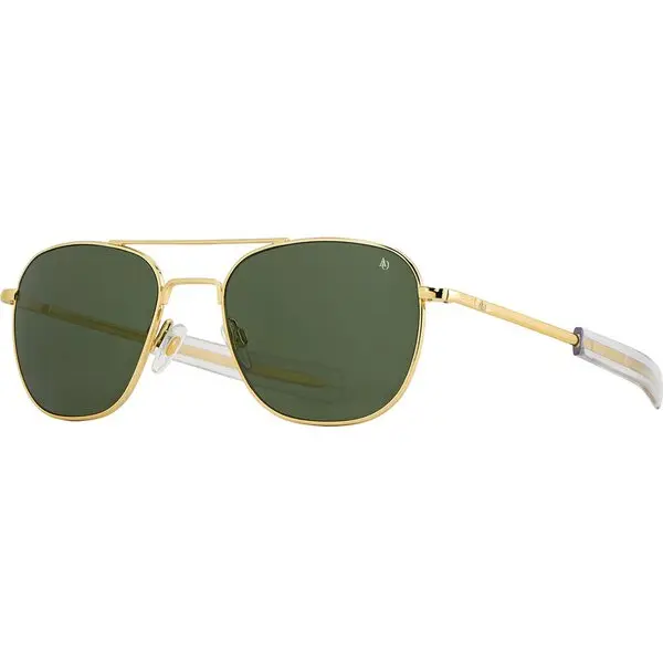 AMERICAN OPTICAL Original Pilot 57mm Aviator Sunglasses - Gold - Gng