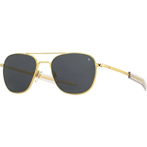 AMERICAN OPTICAL Original Pilot 57mm Aviator Sunglasses - Gold - Gyn-p