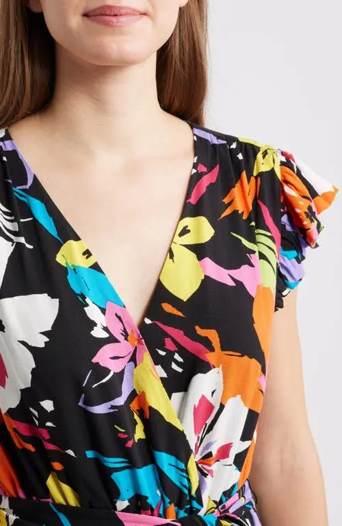 Sam Edelman Bright Floral Tie Waist Maxi Dress