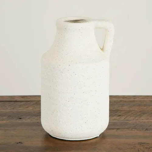 NEARLY NATURAL 7-in Textured Handmade Vase
