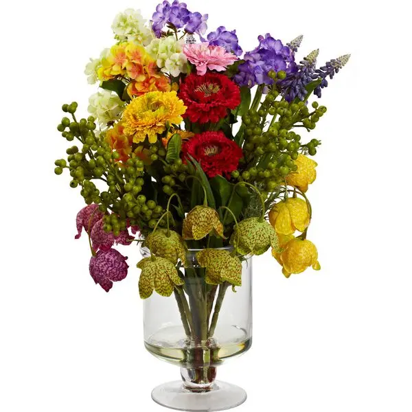 NEARLY NATURAL Spring Floral Arrangement - Assorted