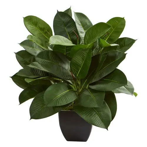 NEARLY NATURAL Oak Ficus Artificial Plant - Green