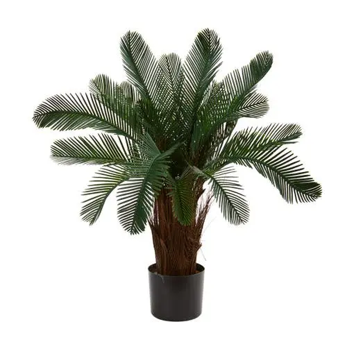 NEARLY NATURAL 2-ft Cycas Artificial Tree - Green