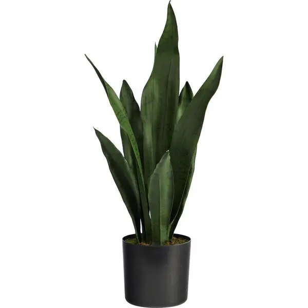 NEARLY NATURAL 22-in Artificial Sansevieria Snake Plant - Green
