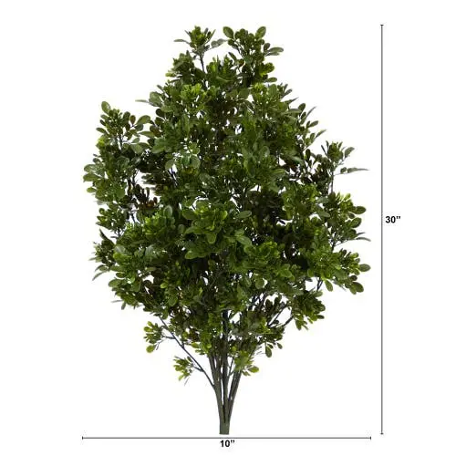 NEARLY NATURAL 2.5-ft Tea Leaf Artificial Plant Uv Resistant