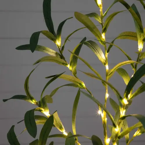 NEARLY NATURAL 2-ft Lighted Artificial Olive Tree With 60 Warm White Led Lights