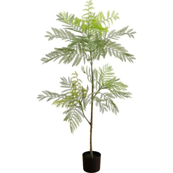 NEARLY NATURAL 5-ft Artificial Minimalist Jacaranda Tree - Green