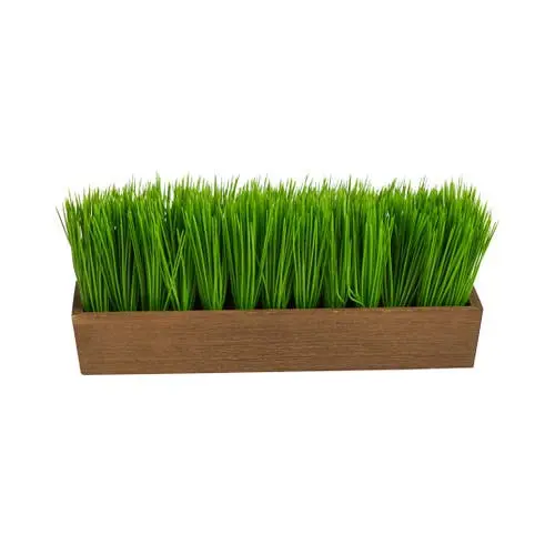 NEARLY NATURAL 12-in Grass Artificial Plant In Decorative Planter - Green