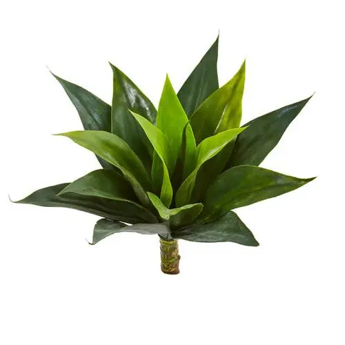 NEARLY NATURAL 13-in Agave Succulent Artificial Plant - Green