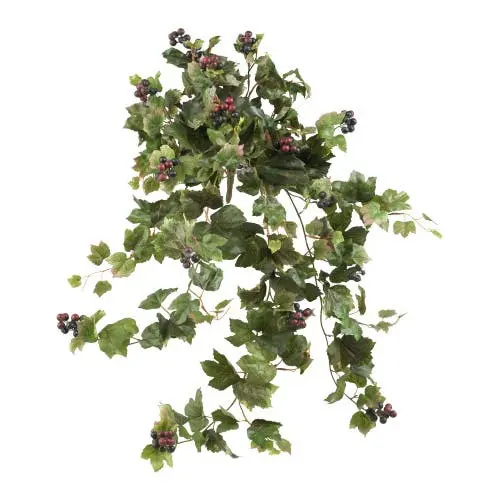 NEARLY NATURAL 24-in Grape Leaf Hanging Artificial Plant - Green