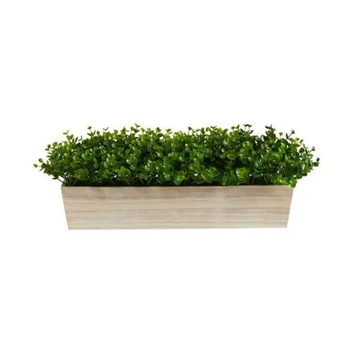 NEARLY NATURAL 19-in Eucalyptus Artificial Plant In Decorative Planter - Green
