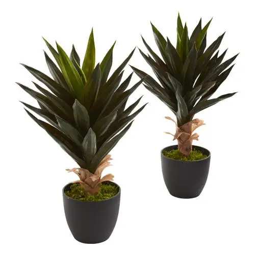NEARLY NATURAL Agave Artificial Plant - Green