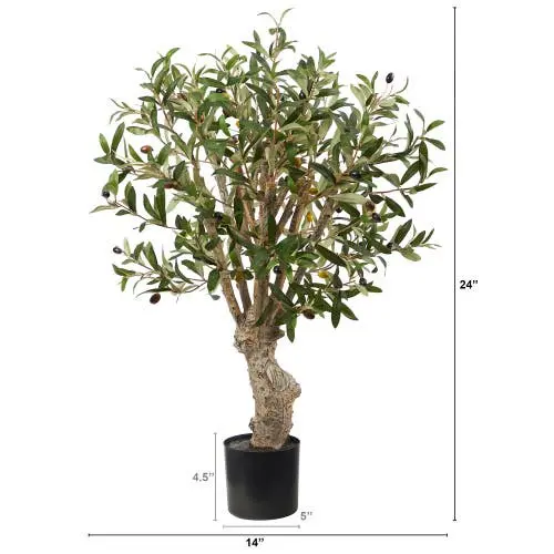 NEARLY NATURAL 2-ft Olive Artificial Tree