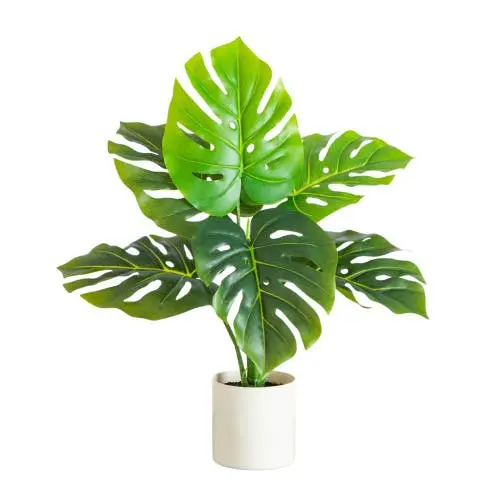 NEARLY NATURAL 20-in Artificial Swiss Monstera Plant - Green