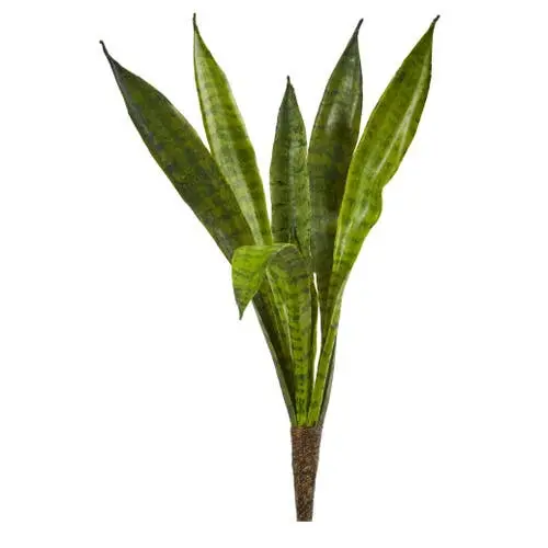 NEARLY NATURAL 20-in Artificial Sansevieria Snake Plant - Green