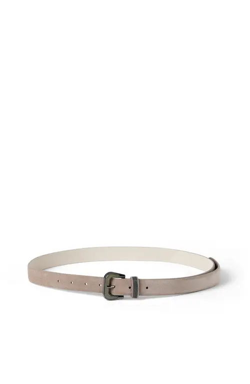 Brunello Cucinelli Suede Belt - Light Brown