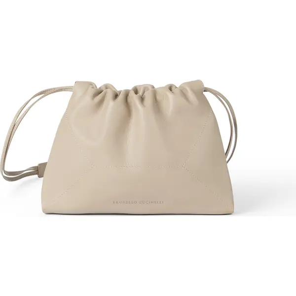 Brunello Cucinelli Calfskin Bc Duo Pouch Bag