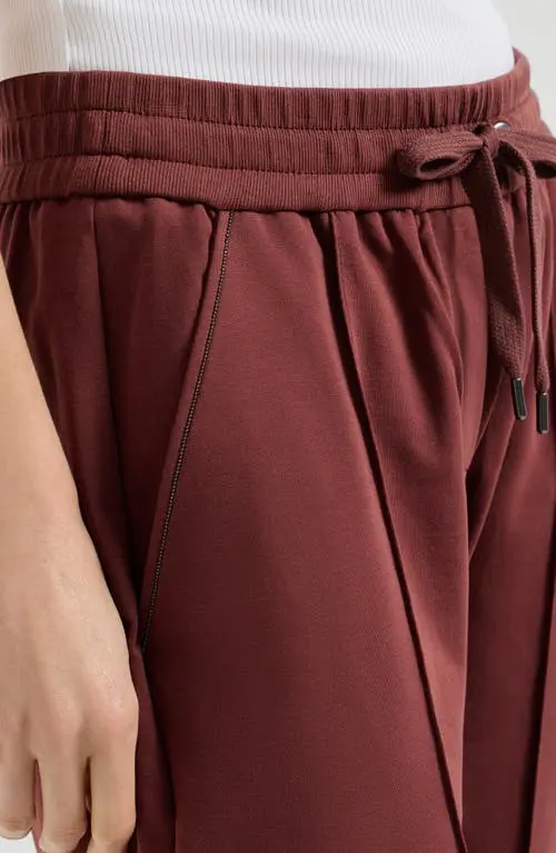 Brunello Cucinelli Track Trousers With Monili - Red