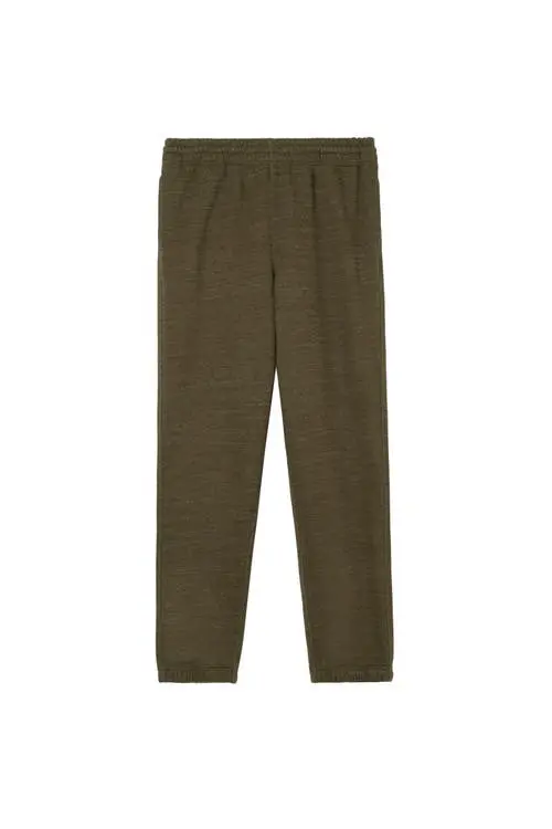Burberry Landscape Label Cotton Jogging Pants - Thorn Green Melange