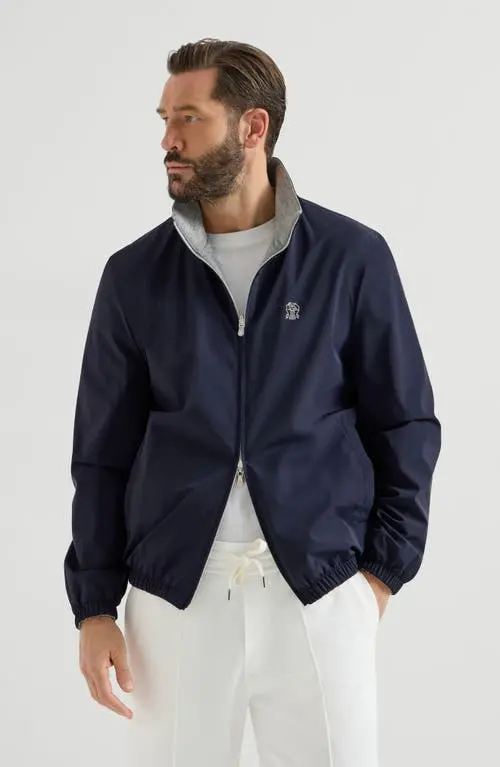Brunello Cucinelli Nylon Reversible Jacket - Navy Blue