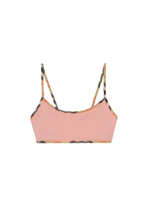 Burberry Check Trim Bikini Top - Begonia Pink