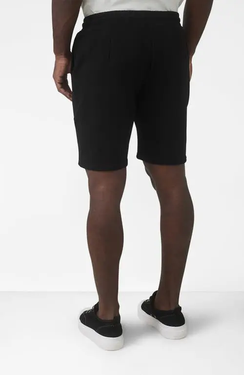 MAUVAIS Textured Stretch Slim Shorts - Black