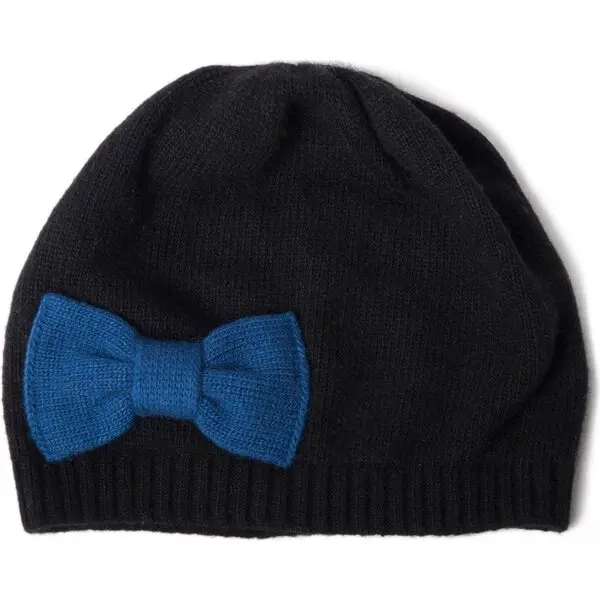 Portolano Beanie With Bow Detail