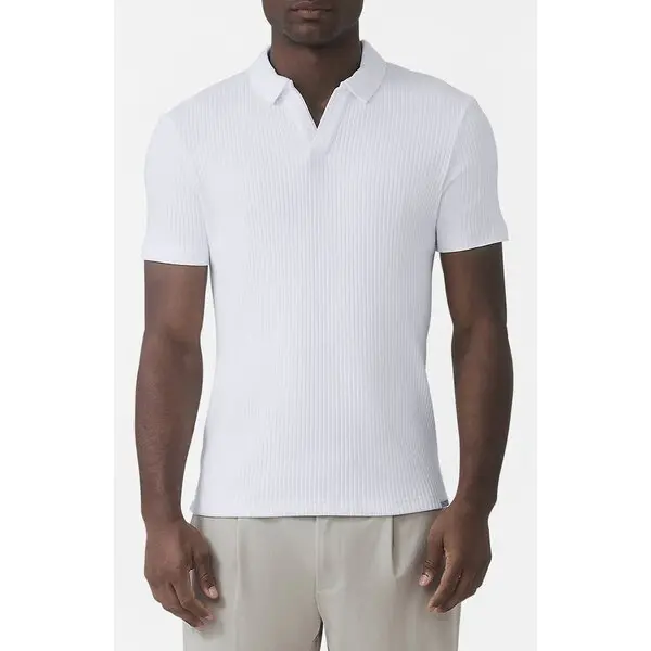 MAUVAIS Elysee Slim Ribbed Revere Polo