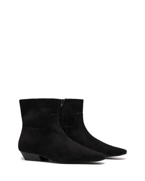 THERAPY AUSTRALIA Xanthe Ankle Boot - Black Faux Suede