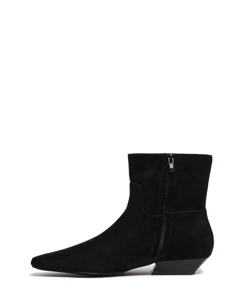 THERAPY AUSTRALIA Xanthe Ankle Boot - Black Faux Suede