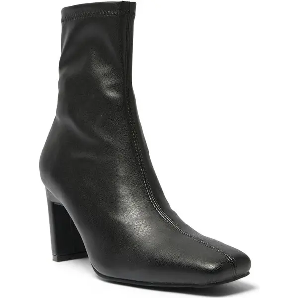 THERAPY AUSTRALIA Bette Sock Ankle Boots - Black Smooth