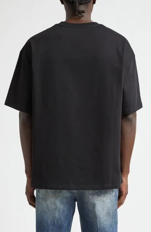 Amiri Varsity Patch Oversize Cotton T-shirt - Black