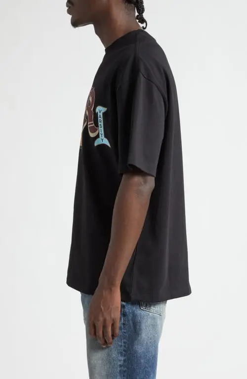Amiri Varsity Patch Oversize Cotton T-shirt - Black