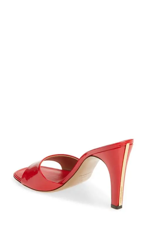 FERRAGAMO Tatiana Slide Sandal - Flame Red Biscotto Flame Red
