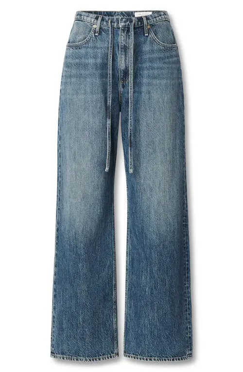 Rag & Bone Drawstring Waist Wide Leg Jeans